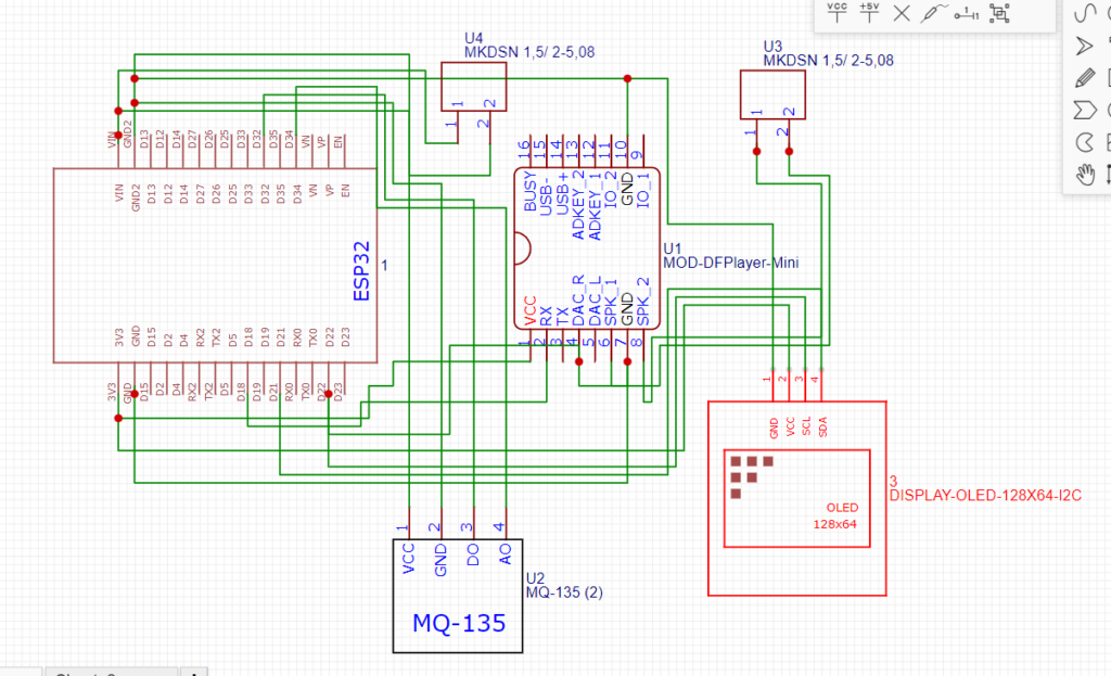 ESP32 Gas Detection Alarm with MQ-135 & DFPlayer Mini (PCB Project ...